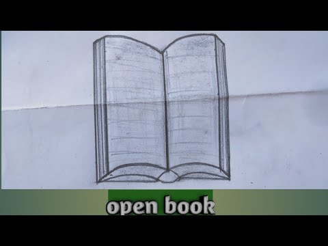 how to draw a open book - YouTube