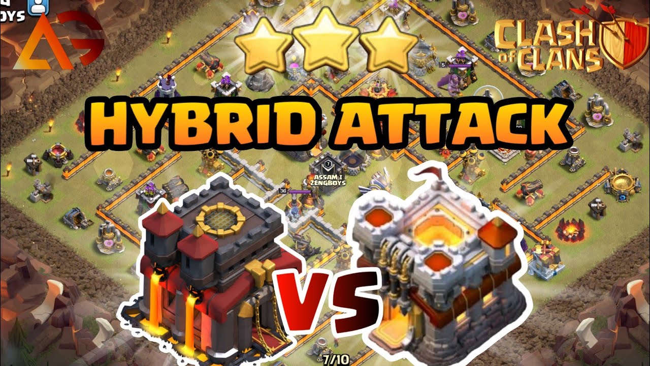 TH10 vs TH11 POWERFUL STRATEGY || Th10 HYBRID Attack || Th10 - YouTube