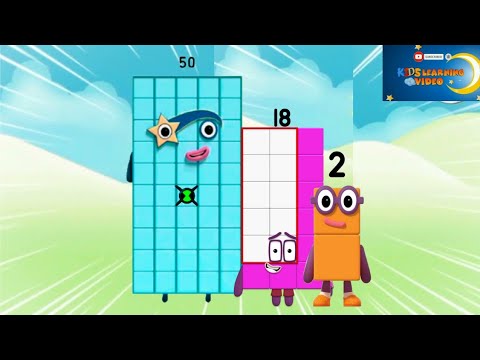 unlocks! numberblocks skip counting 5 to 50 |repeated addition TWO ...
