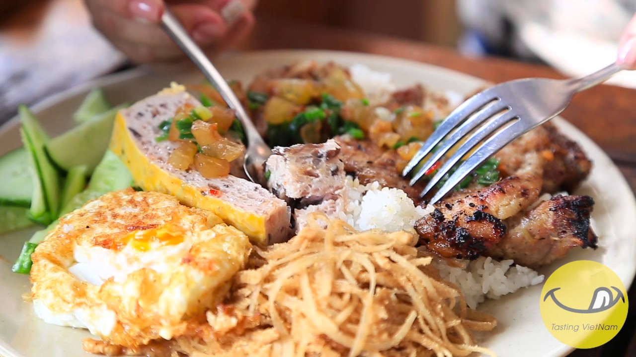 CƠM TẤM SƯỜN BÌ CHẢ TRỨNG ỐP | Vietnamese streetfood | TastingVietNam ...