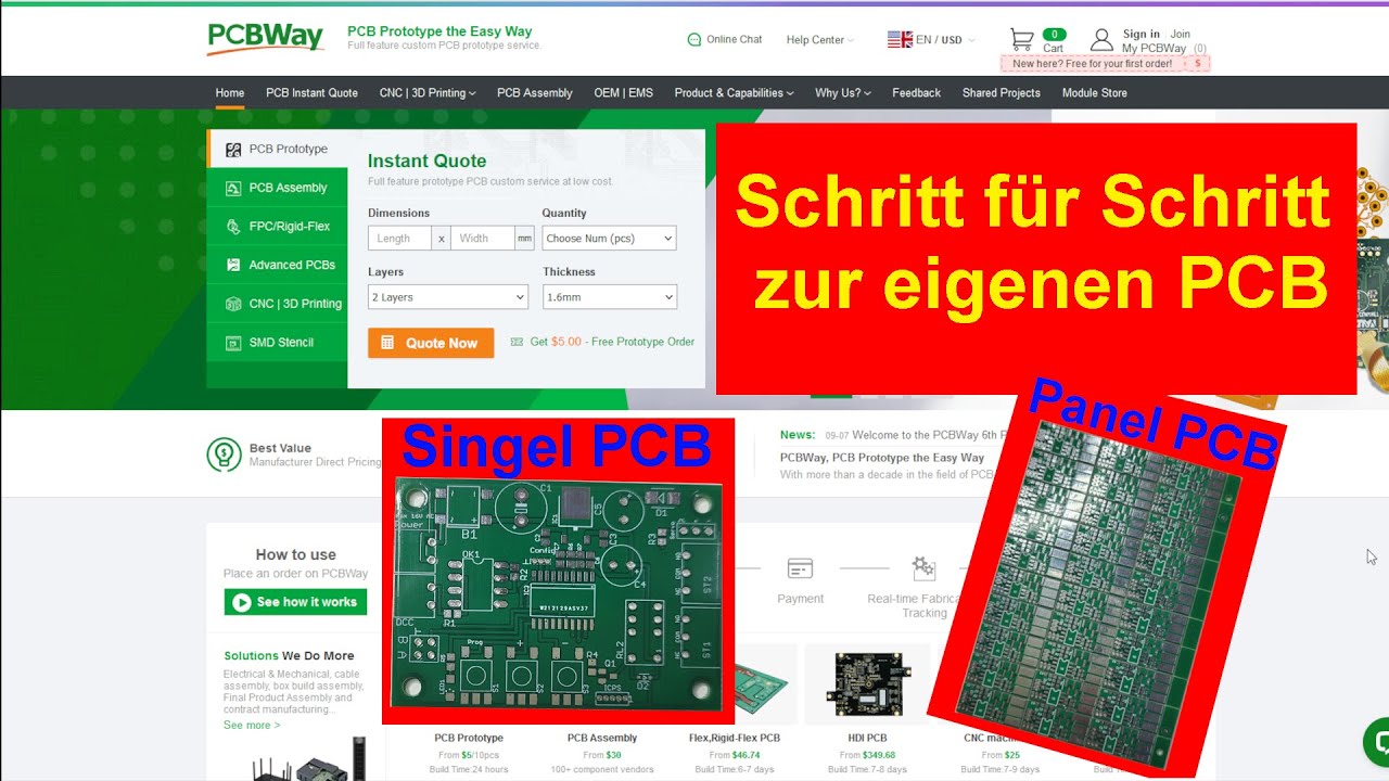 🔧 Leiterplatten bestellen leicht gemacht! - Schritt-für-Schritt ...