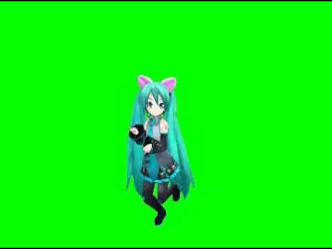 Green Screen Hatsune Miku ... - YouTube