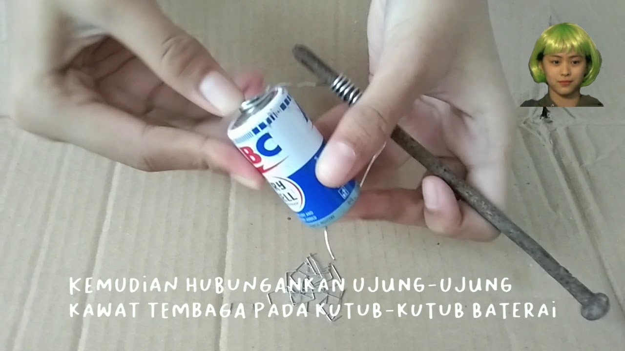 Praktik Membuat Magnet dengan Cara Elektromagnetik - YouTube
