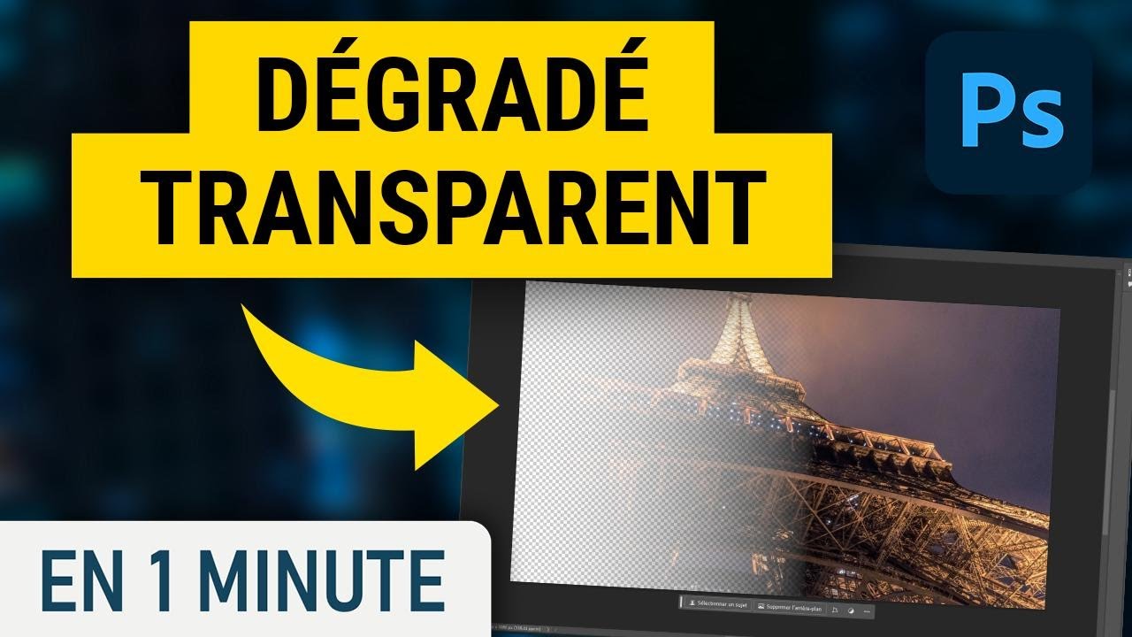Faire un dégradé transparent sur Photoshop - YouTube