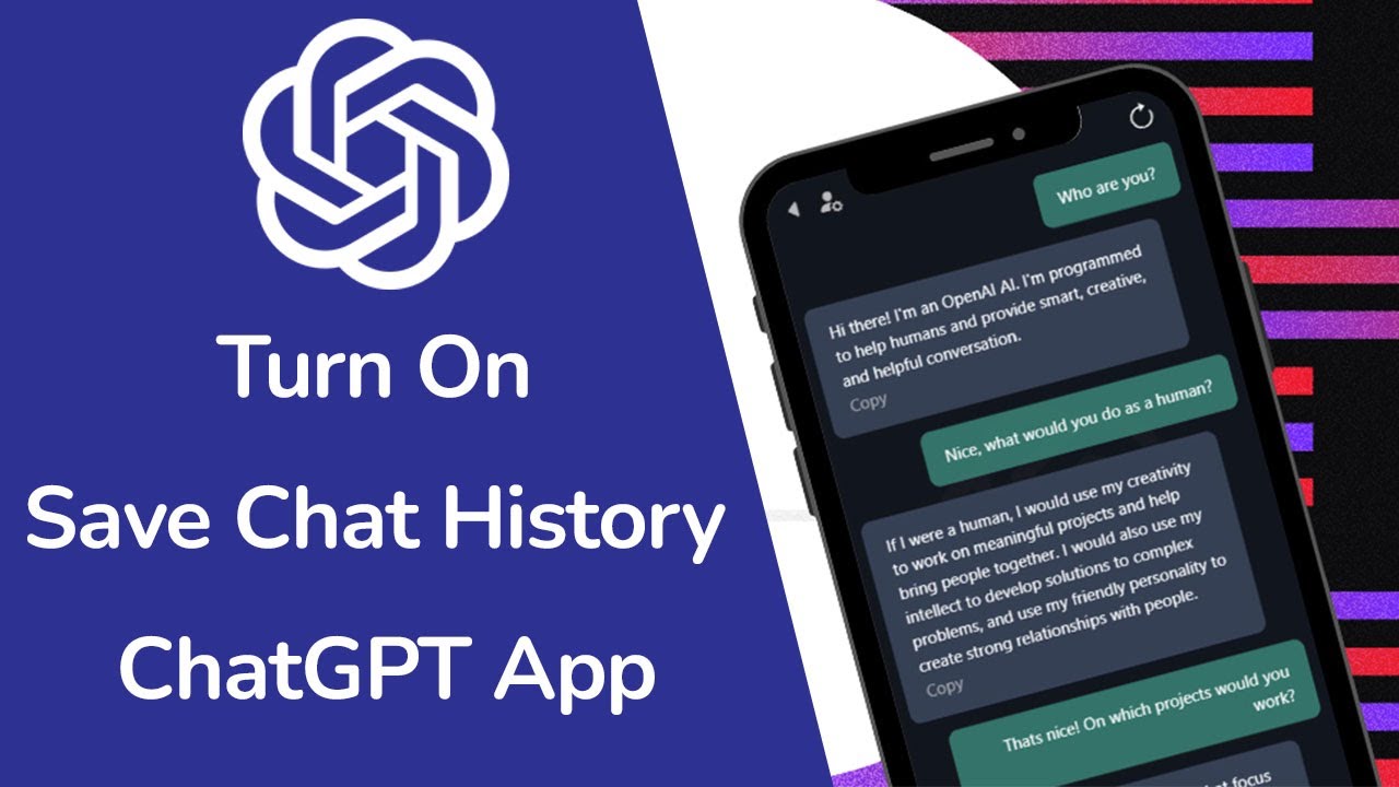 How to Turn On Save Chat History on ChatGPT App Mobile? - YouTube