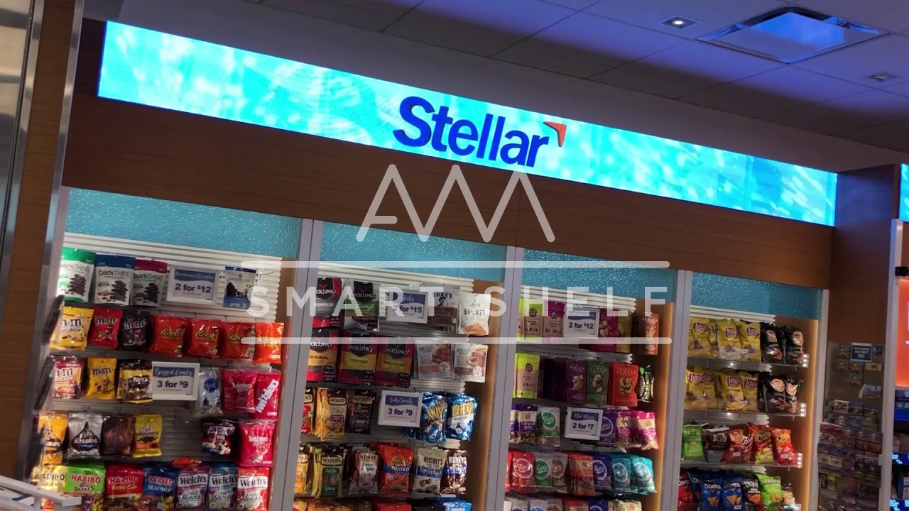 AWM Smart Shelf with Stellar News at Dulles Airport (IAD) - YouTube