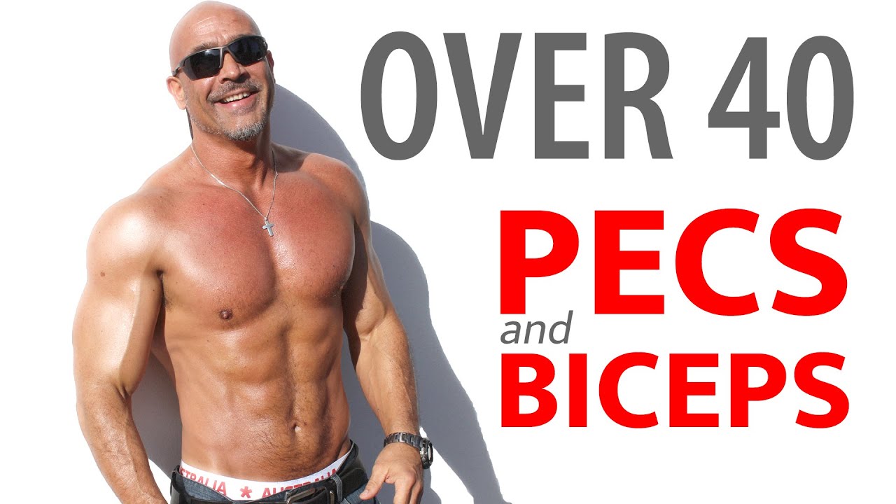 Over 40 transformation workout - PECS and BICEPS - YouTube