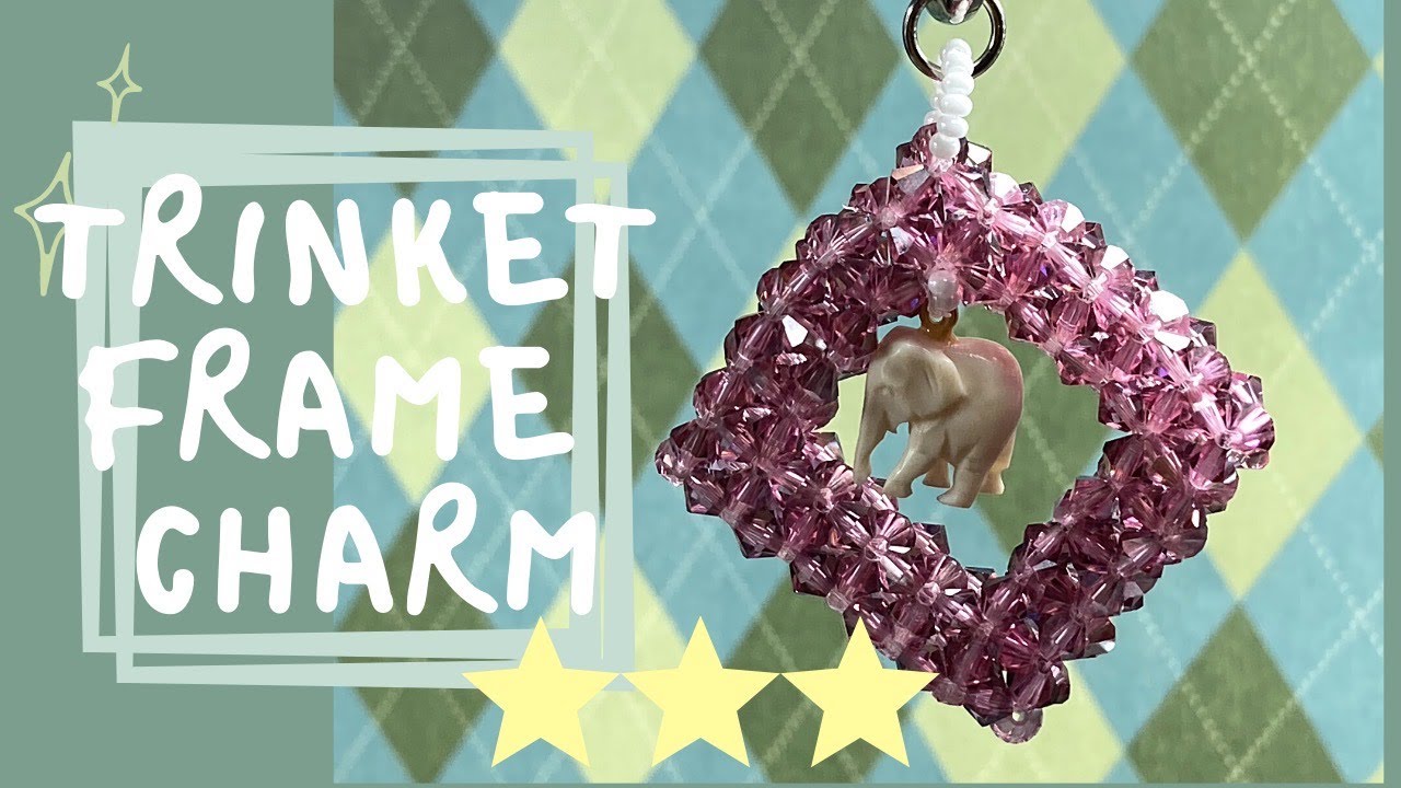 DIY Beaded Charm: Trinket Frame Charm / Make Charms with Unused Trinket ...