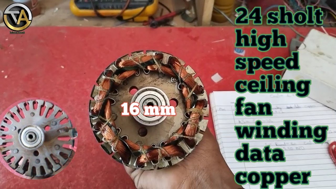 24 sholt high speed ceiling fan winding data copper | high speed ...