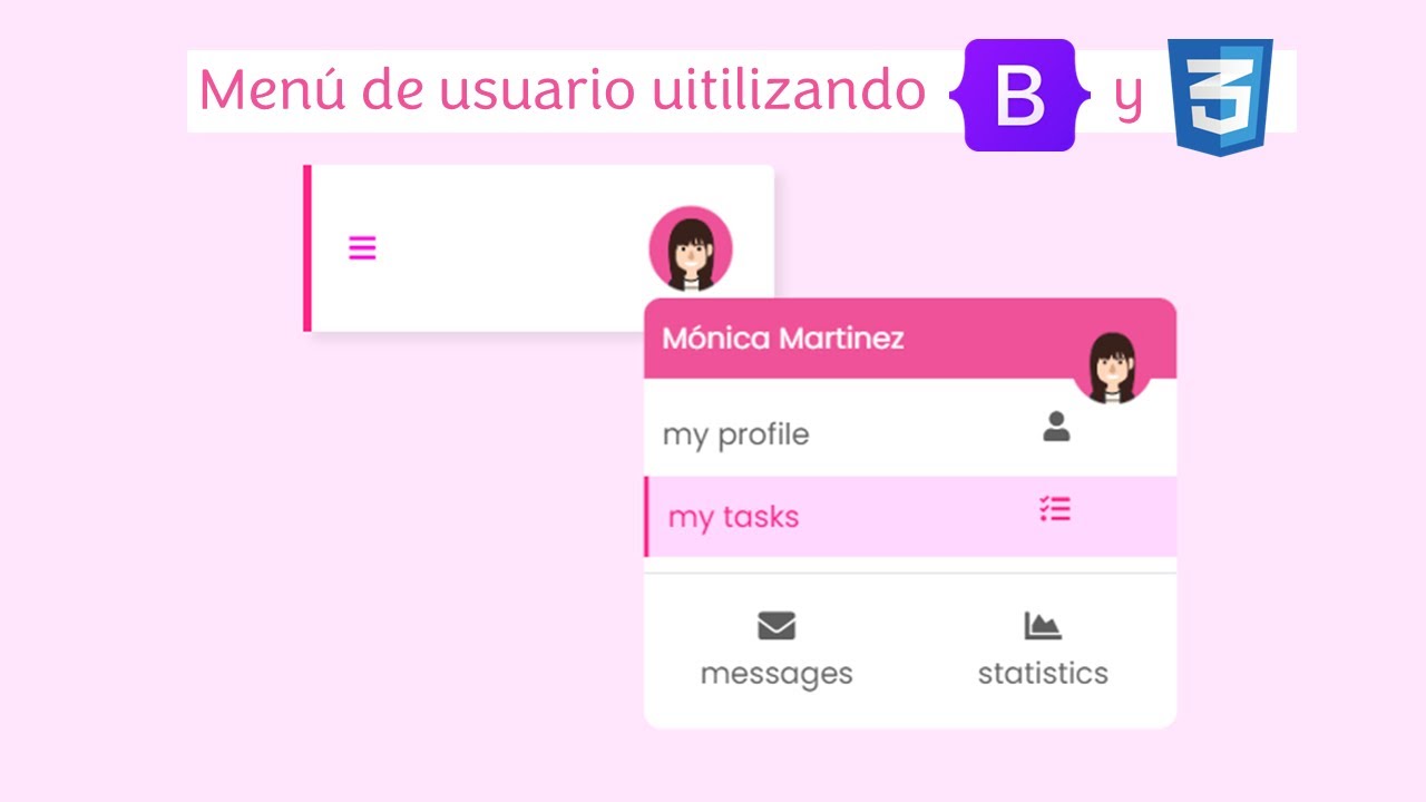 🔥 MENÚ de USUARIO DESPLEGABLE ux utilizando BOOTSTEAP y CSS - YouTube
