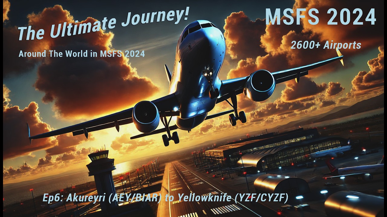 Ep6 - The Ultimate Journey! Around The World In MSFS 2024 - AEY to YZF ...