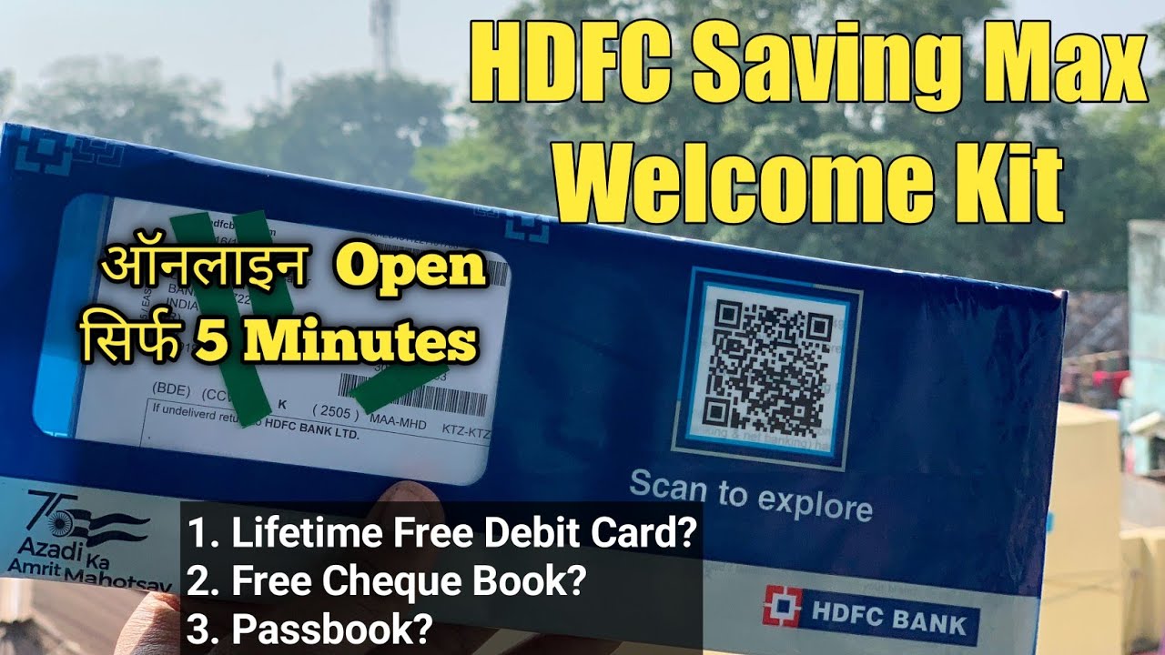 HDFC Saving Max Account Welcome Kit | Lifetime Free debit Card ...
