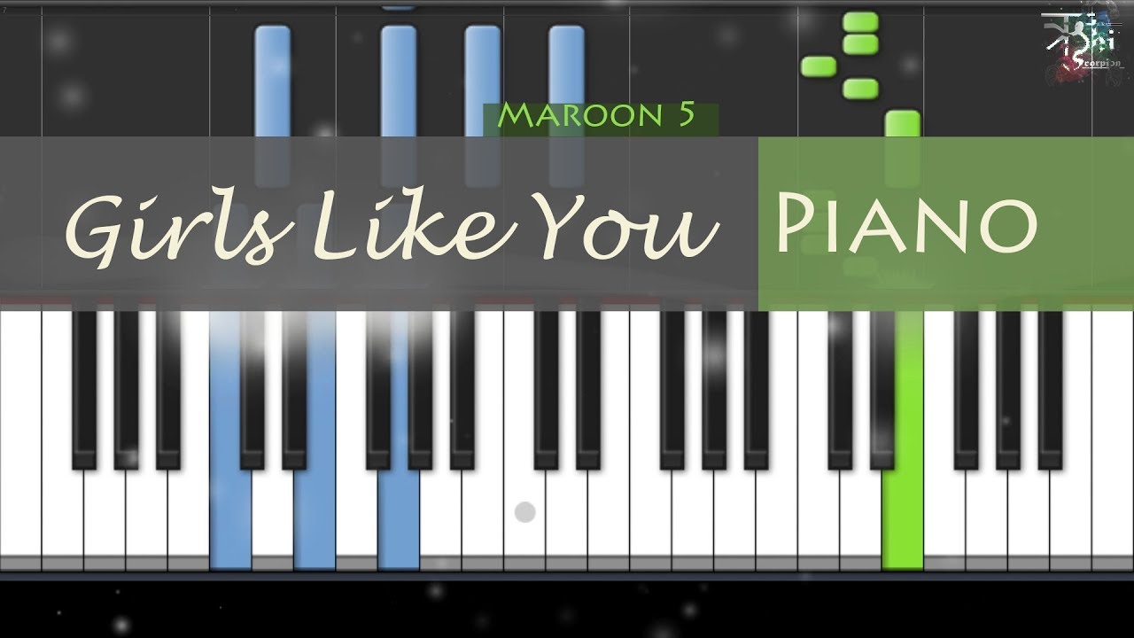 Girls Like You Piano Maroon 5 Ft Cardi B Youtube
