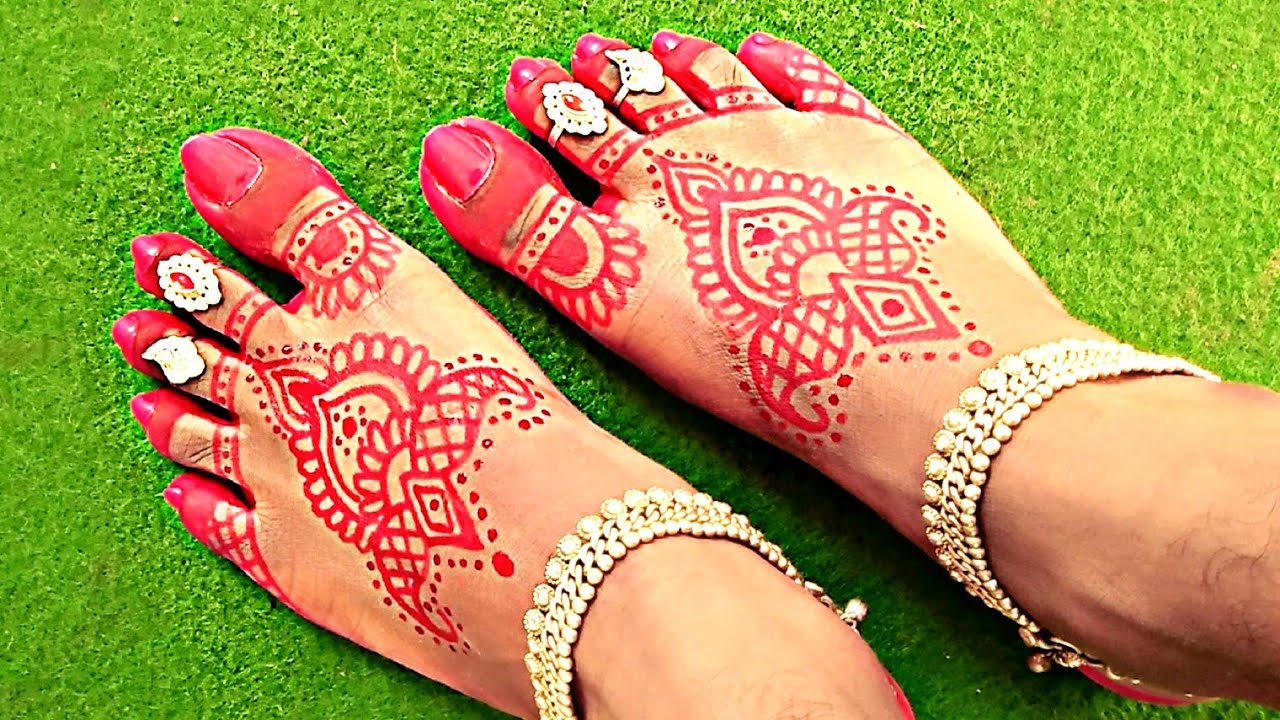 New Alta Design || New Mehanadi design || Pair Rangane Wala Alta Design ...