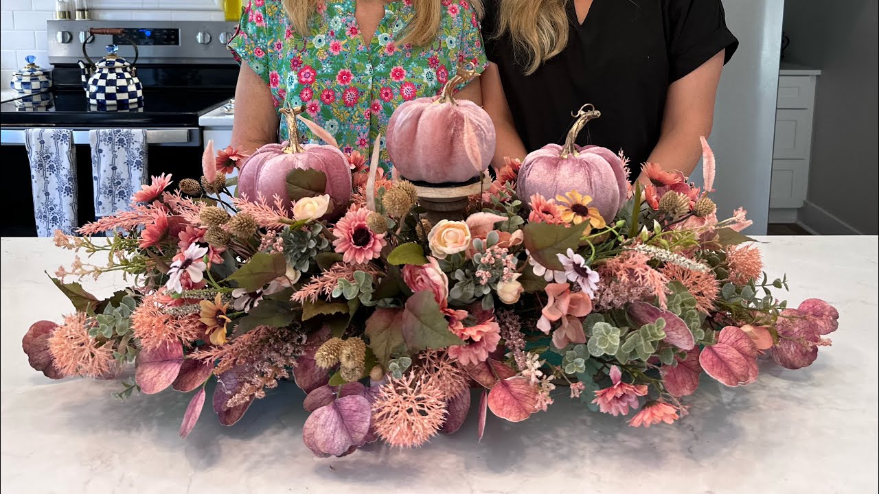 DIY Fall Centerpiece Using a Pool Noodle from Dollar Tree!! - YouTube