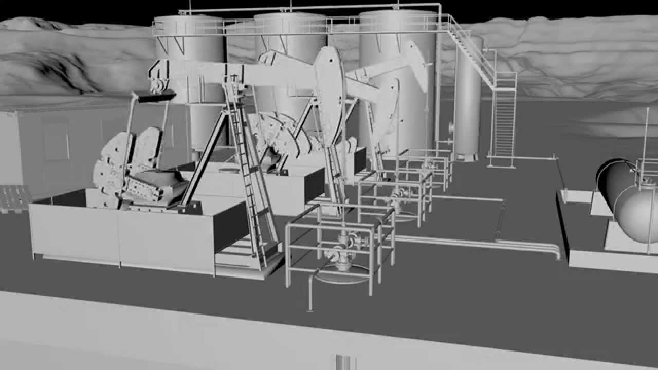 oil field scene animation sample - YouTube