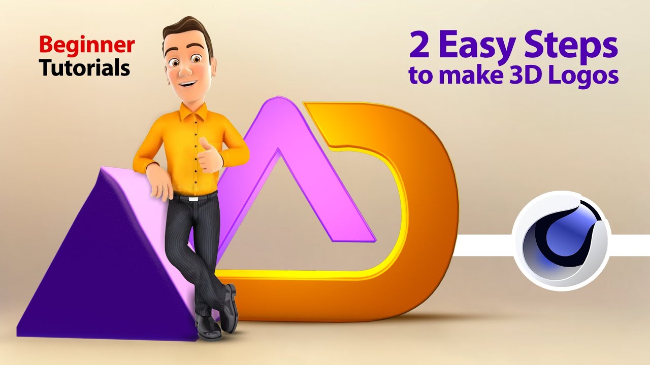 2 Easy Steps to Make 3D Logos - YouTube