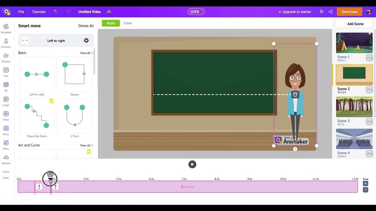How to change a character/object speed in Animaker - YouTube
