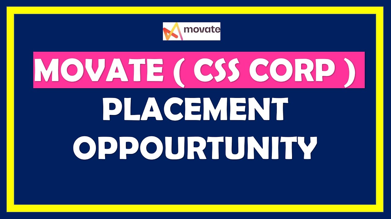 Movate (CSS Corp) Placement Drive - AICTE-EduSkills Internship students ...
