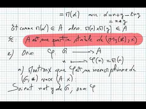 Groupe ,Anneau et Corps Bac2 science math Exercice36 - YouTube