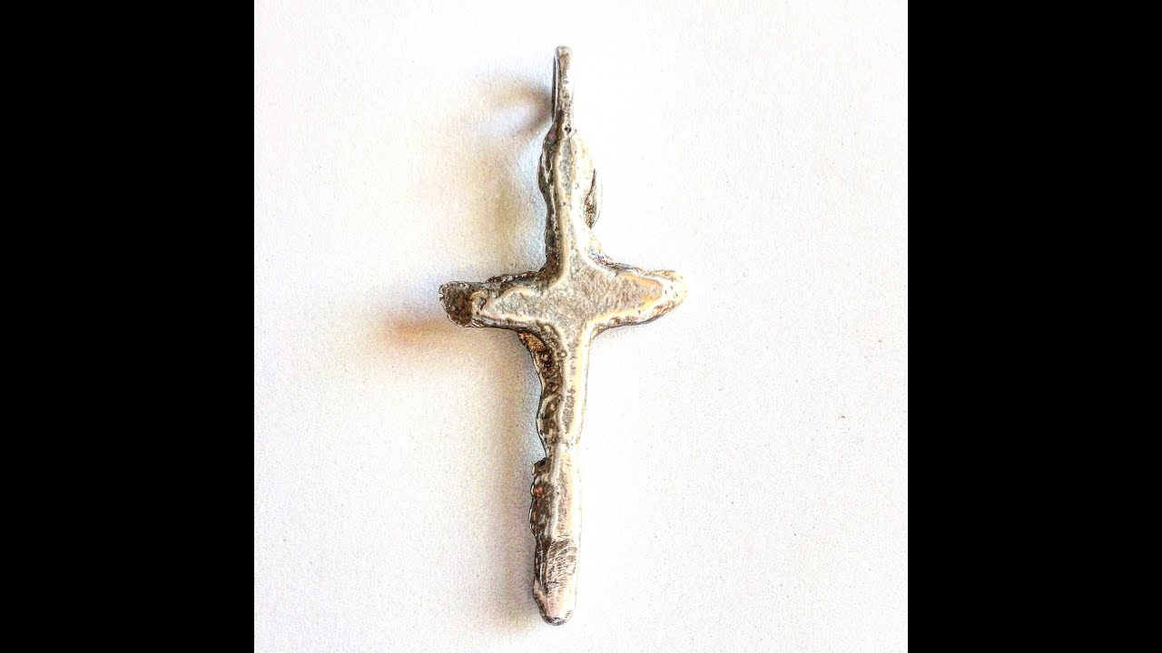 Mens Silver Cross Necklace. Rocker / Biker Statement Jewelry. USA ...