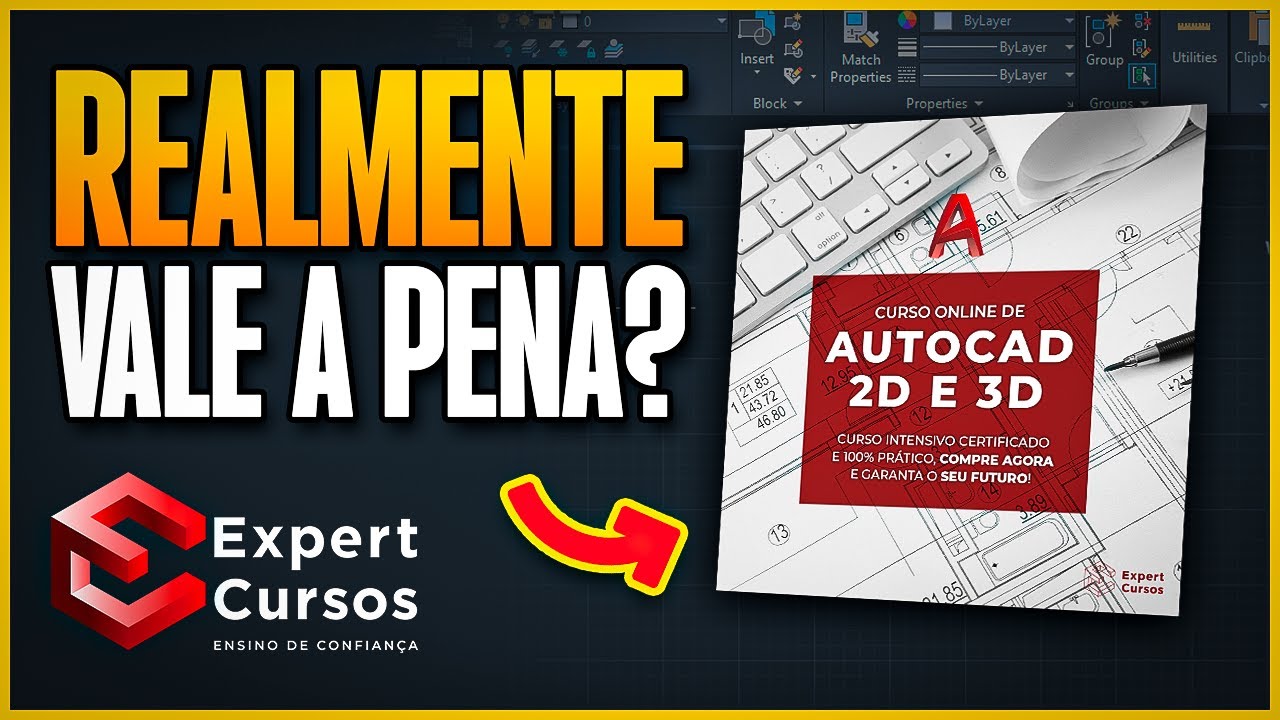 Curso de AutoCAD Expert Cursos É Bom? Curso COMPLETO! Curso AutoCAD ...