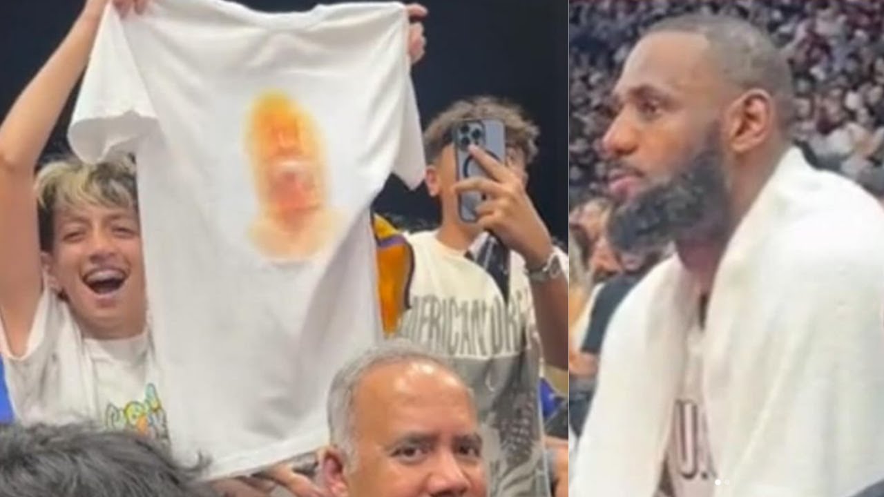 LBJ WAS NOT FEELING IT AFTER FANS SING "YOU ARE MY SUNSHINE" TO HIM ...