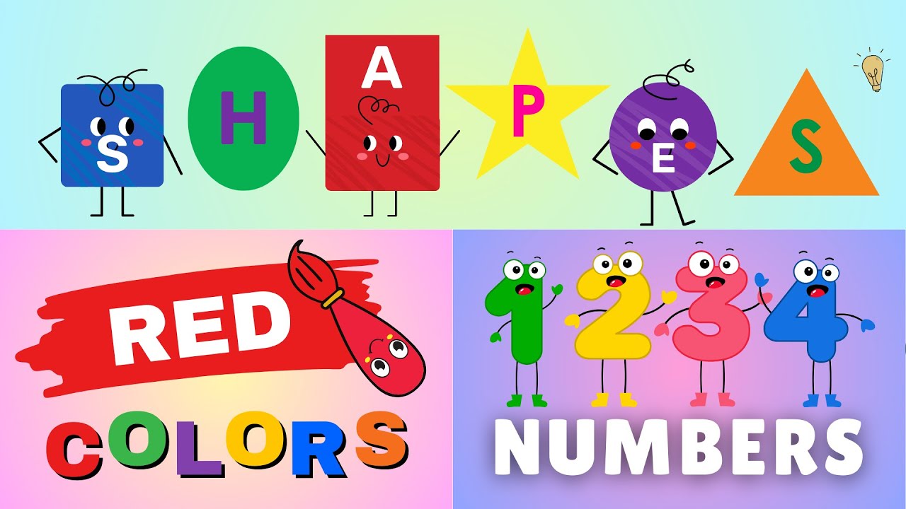 Shapes, Colors & Numbers Songs for Toddlers | Fun Learning Video (2024 ...