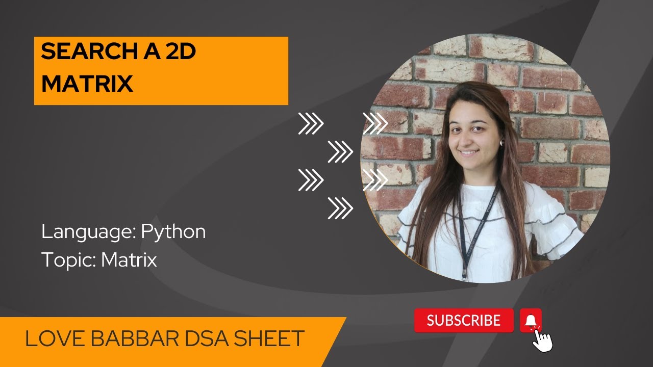 Search A 2D Matrix In Python In Hindi LeetCode 74 YouTube search-a-2d-matrix-in-python-in-hindi-leetcode-74-youtube