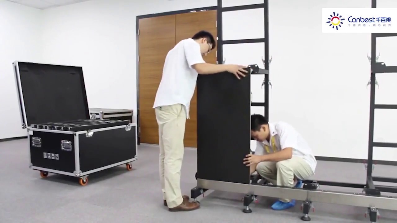 Rental LED Screen Stacking Installation - YouTube