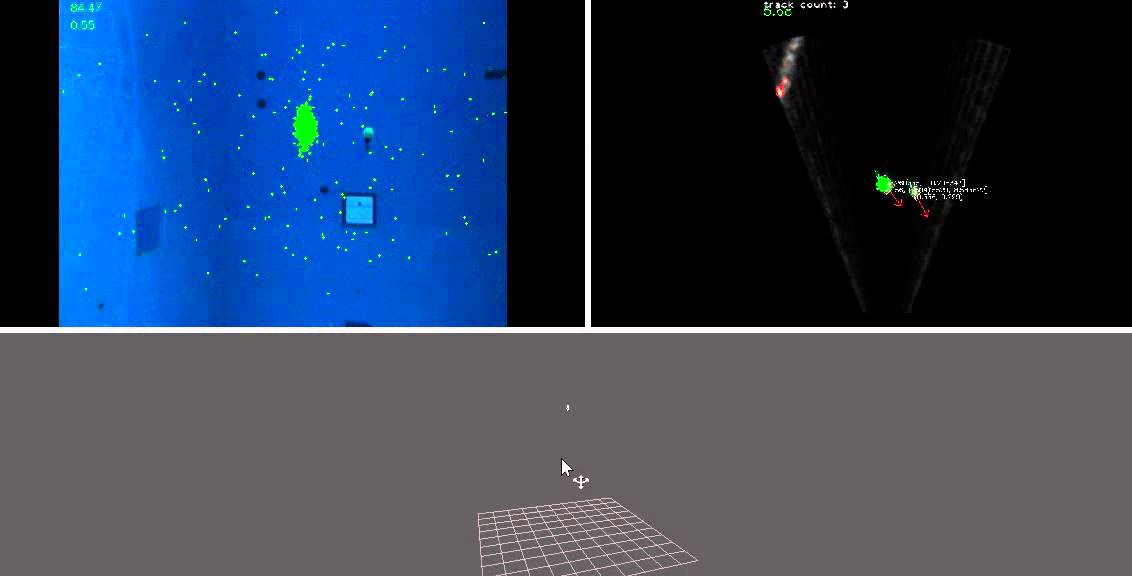 Sonar camera 3d particle filter fusion - YouTube