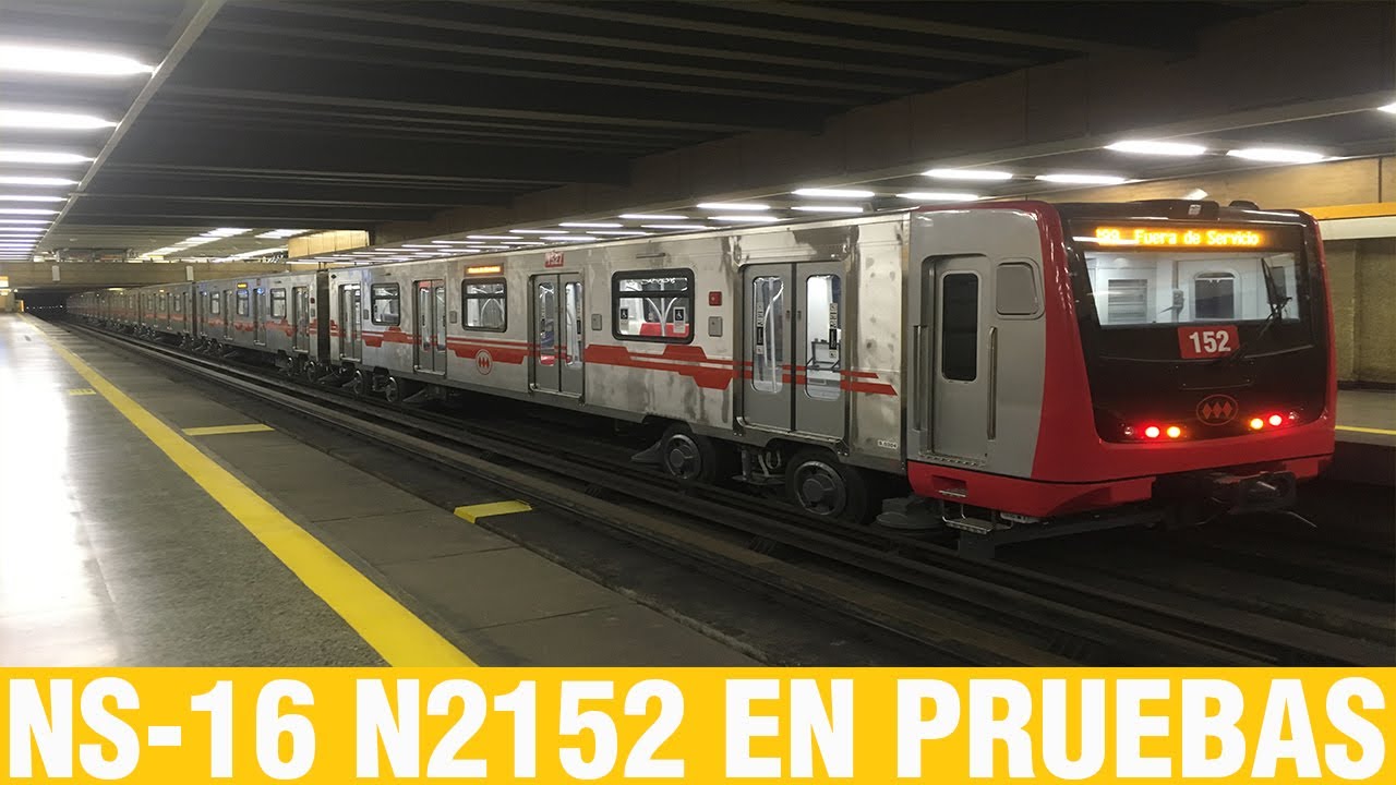 Metro De Santiago | NS-16 N2152 (En pruebas) en El Llano (2) - YouTube