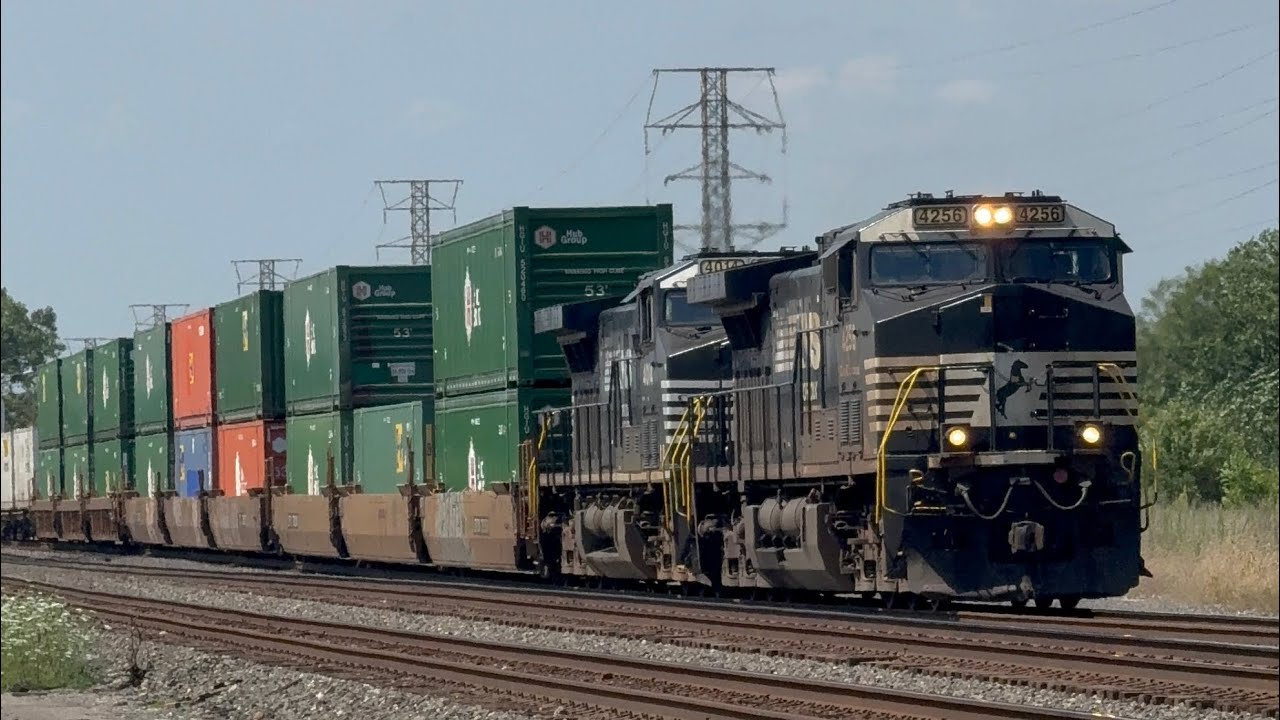 Awesome Shots! Norfolk Southern Intermodal train on the Norfolk Southern Chicago Line in Whiting ...