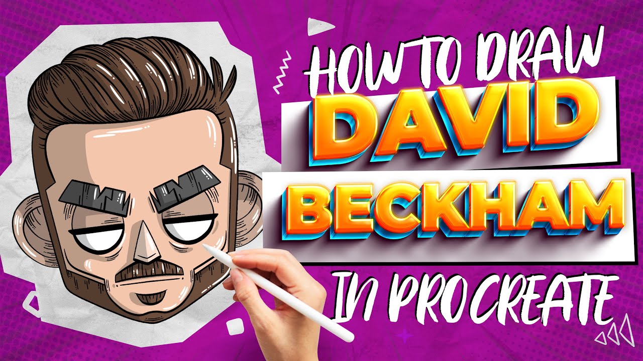 How to draw David Beckham | Step by Step drawing tutorial in procreate ...