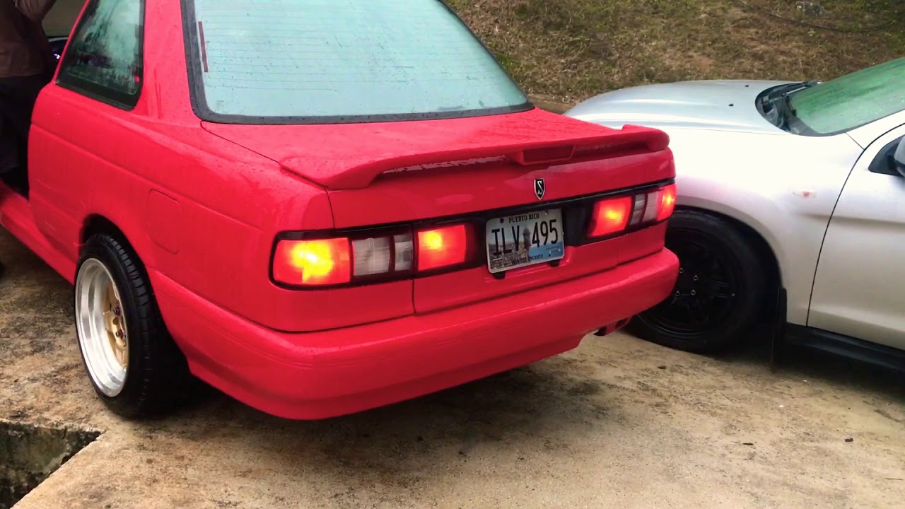 Sentra B13 SR20ve Straight Pipe - YouTube