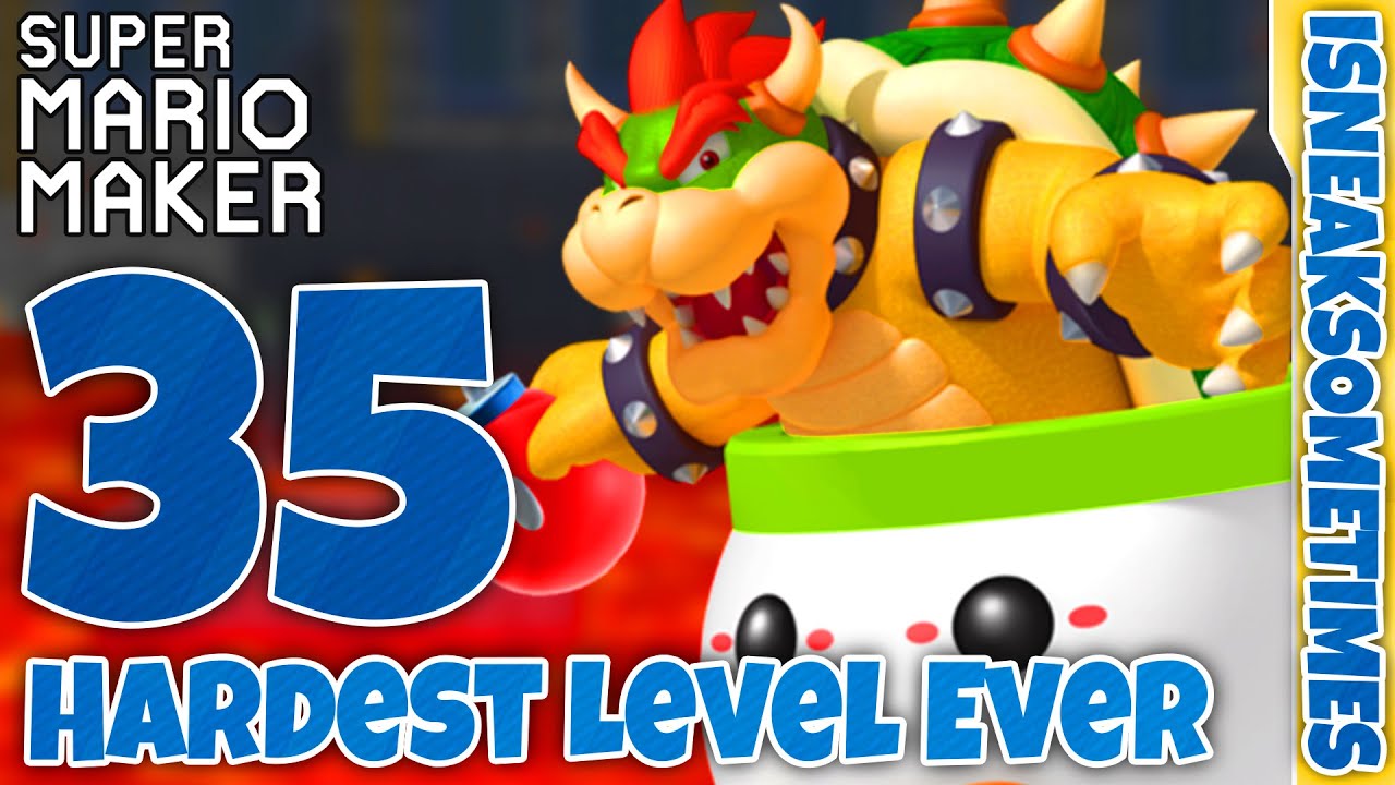 Super Mario Maker Custom Levels: Hardest Level Ever! (Wii U Gameplay ...