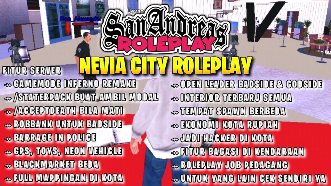 SERVER SAMP ANDROID/PC NEVIA CITY ROLEPLAY || GTA SAMP INDONESIA - YouTube