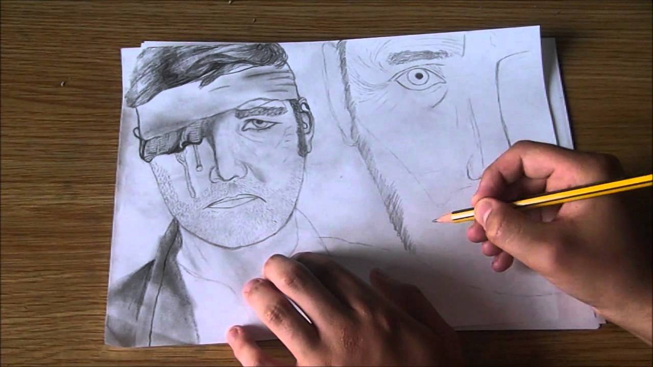 Drawing the walking dead - YouTube
