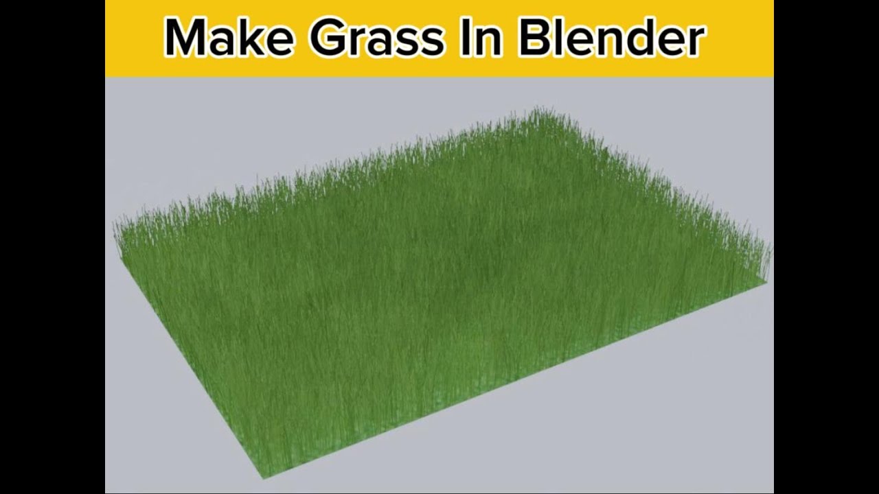 Make Grass in Blender | Easy tutorial | - YouTube