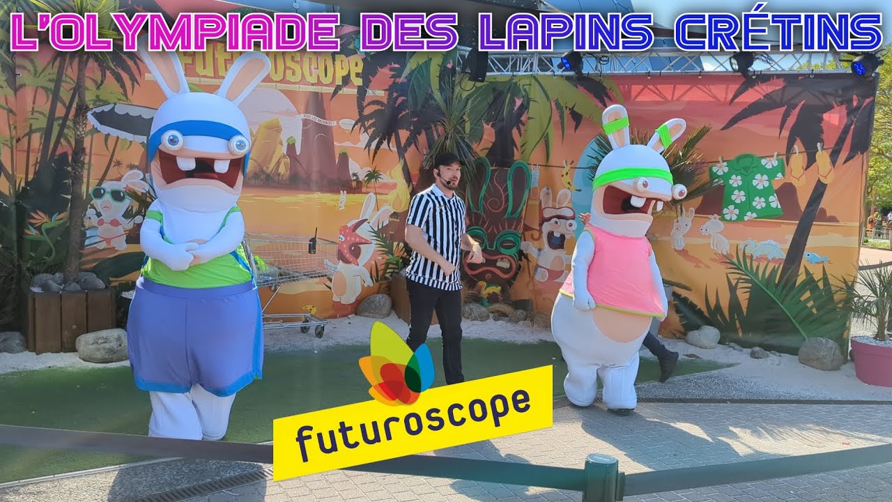L'OLYMPIADE DES LAPINS CRÉTINS AU FUTUROSCOPE - YouTube