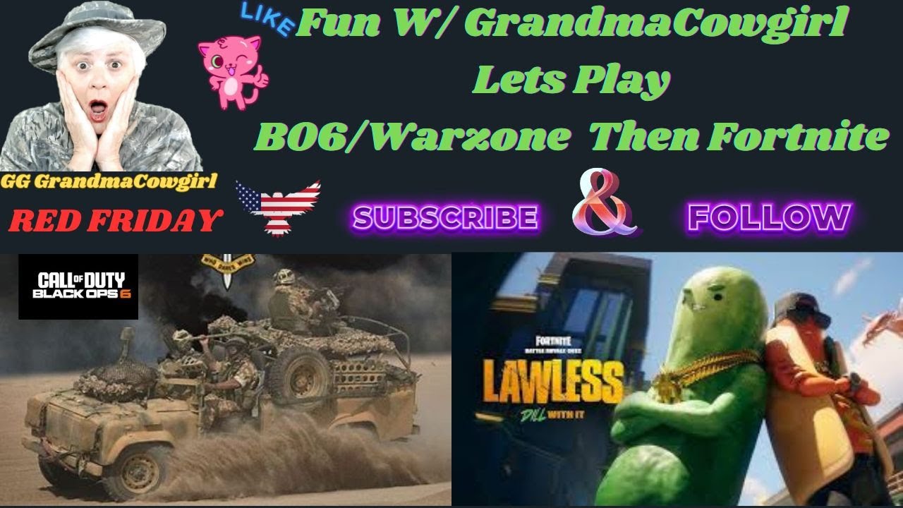 Red Friday BO6/Warzone W/ GrandmaCowgirl Alright Alright Lets Have a GG and Have Fun - YouTube