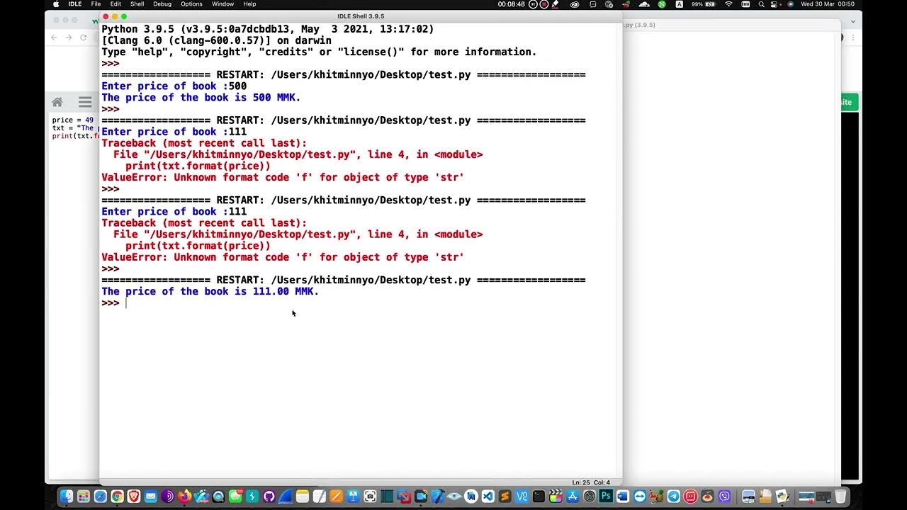 23. User Input & String Formatting (Burmese) - YouTube