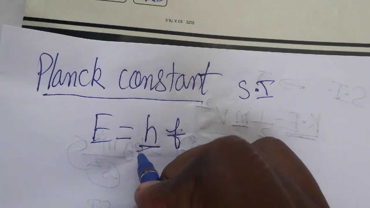 Planck constant SI unit - YouTube