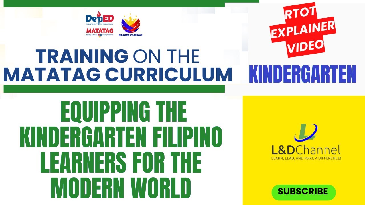 Equipping the Kindergarten Filipino Learners for the Modern World - YouTube