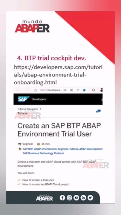 SAP ABAP - ¿cómo inicia en BTP? - Mundo Abaper - YouTube