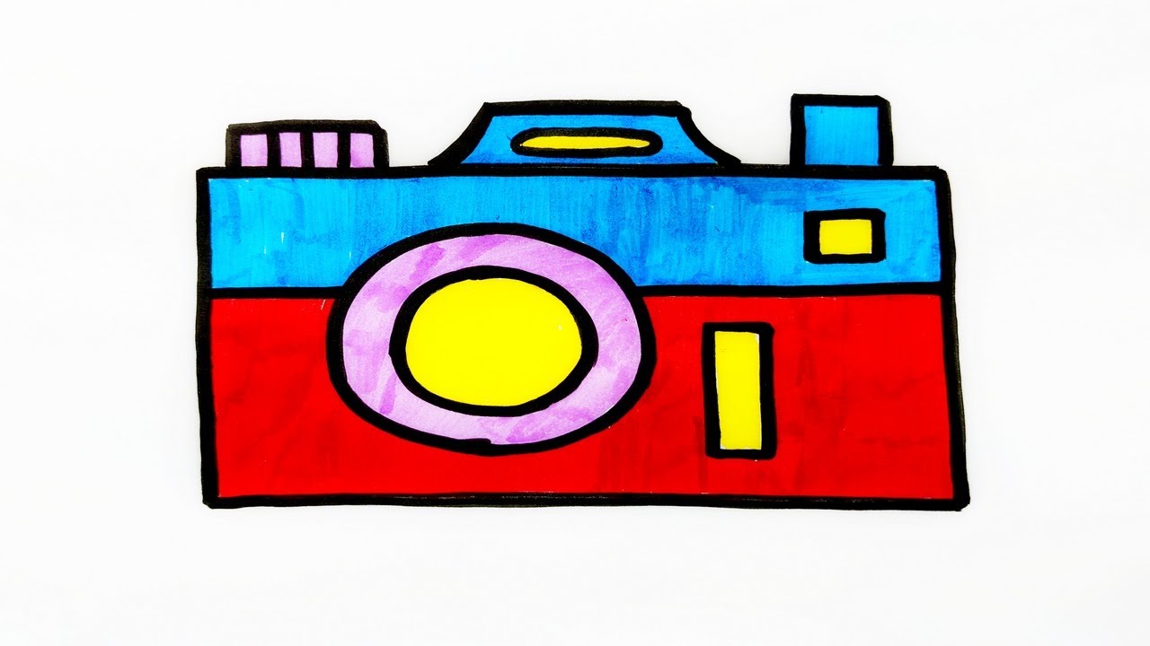 How To Draw Camera. Easy. Step By Step. Drawing For Kids. Як намалювати ...