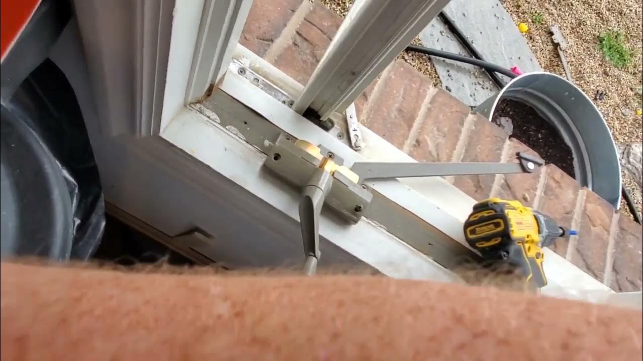 how to replace straight arm operator window crank on Anderson casement windows. - YouTube