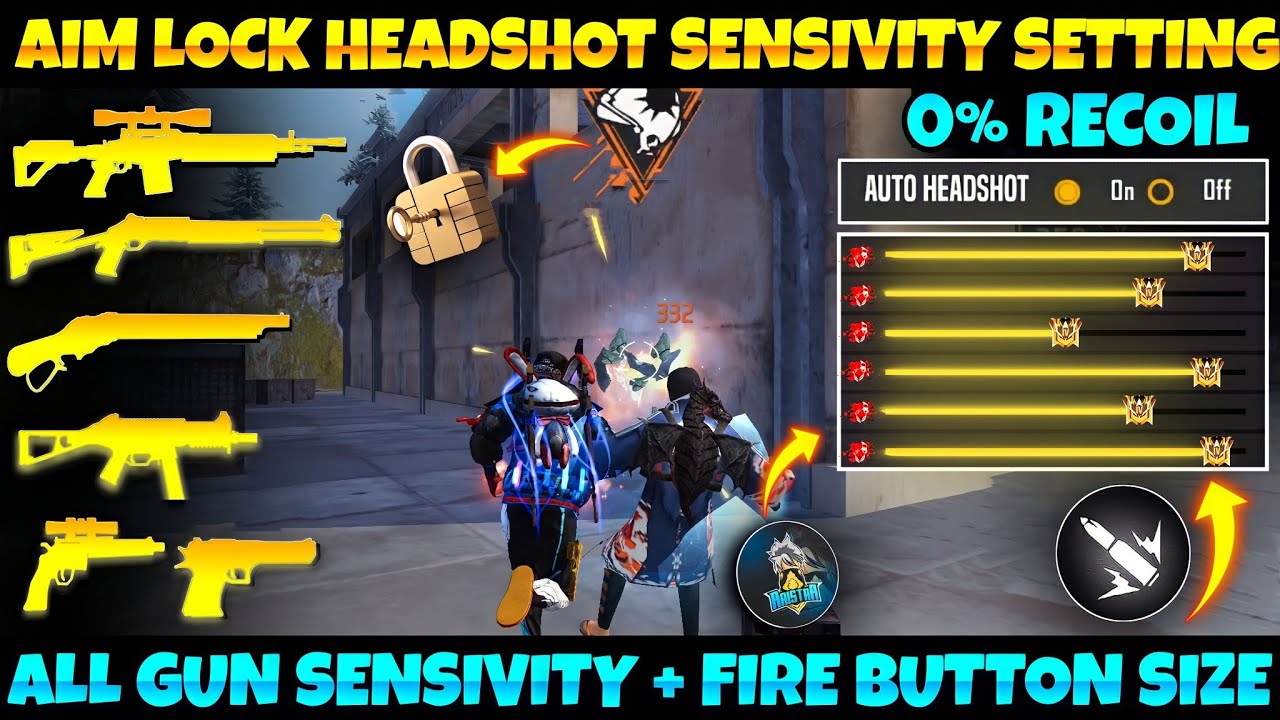 PERFECT ( AIM LOCK 🔒) HEADSHOT SENSITIVITY SETTING | FREE FIRE NEW ...