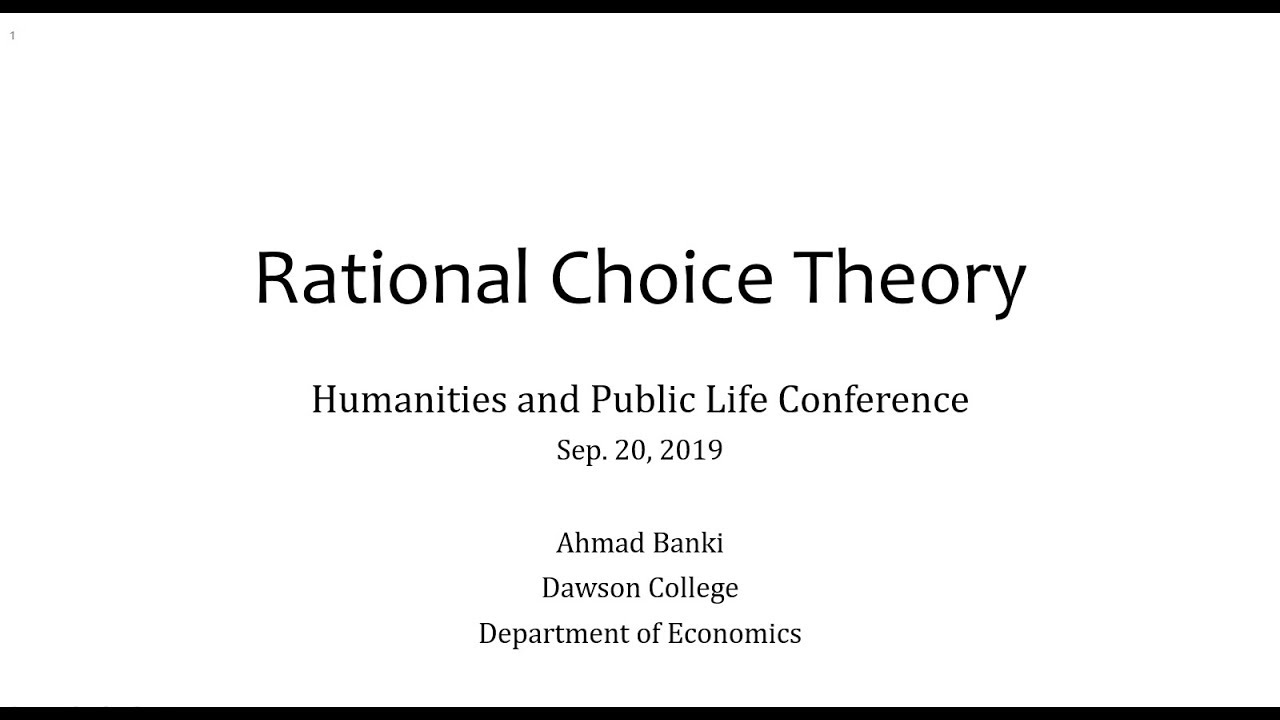 Rational Choice Theory - YouTube