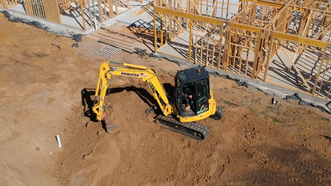 Testing out a Komatsu PC55 MR-5 - YouTube